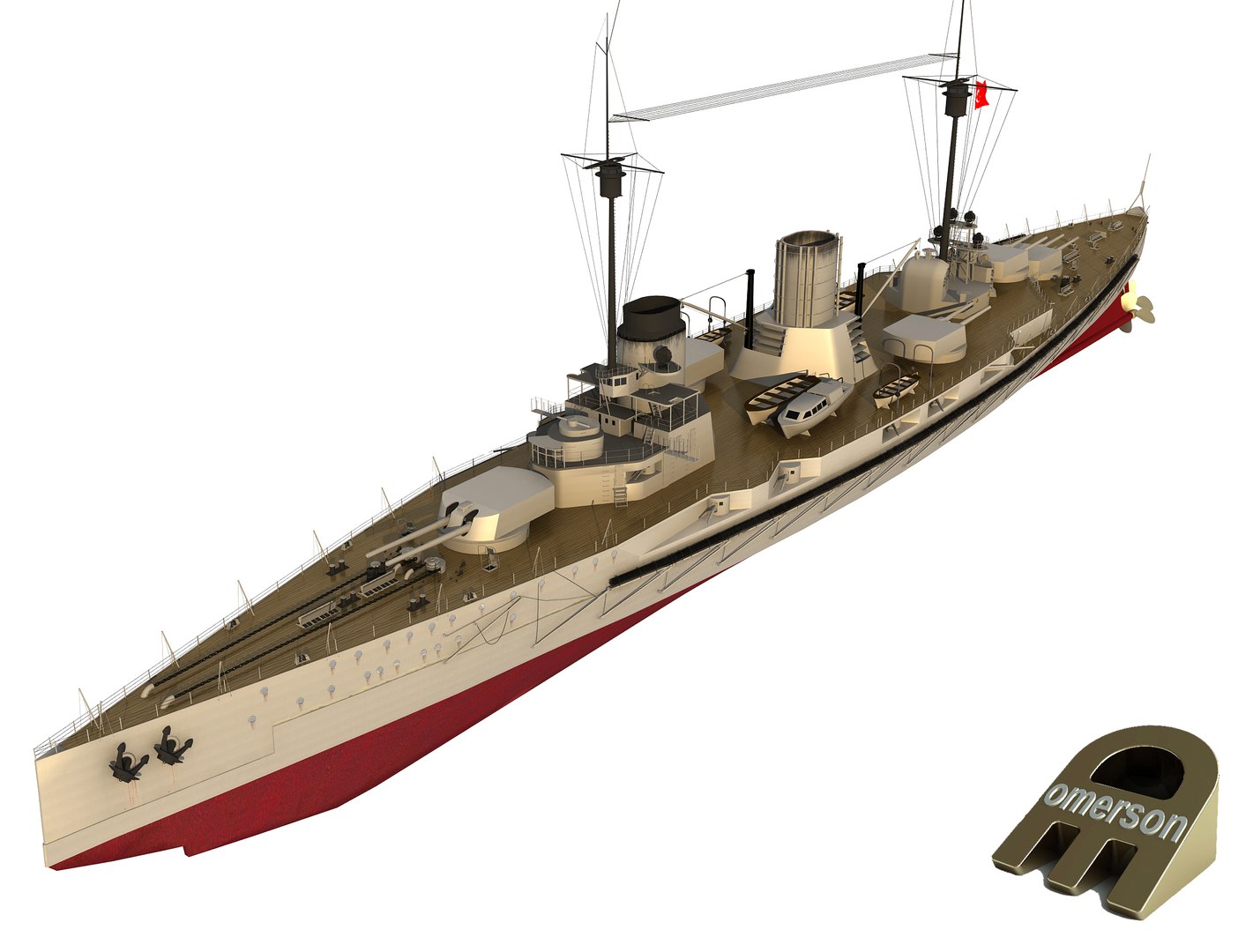 Moltke Class Ship Goeben 3D - TurboSquid 1314133