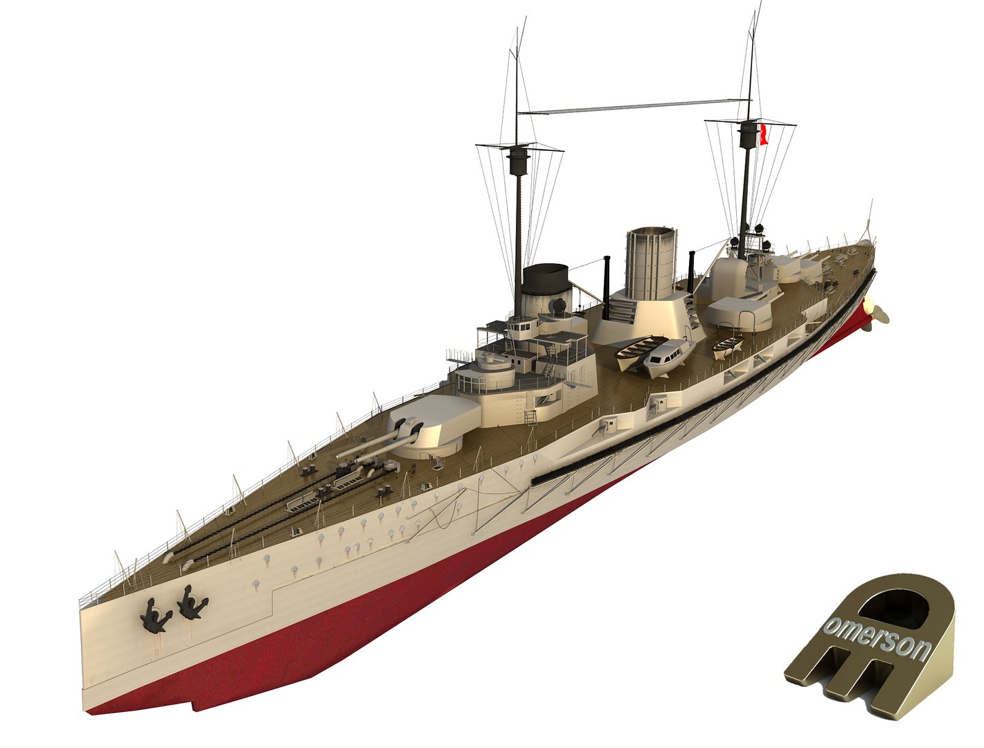 Moltke Class Ship Goeben 3D - TurboSquid 1314133