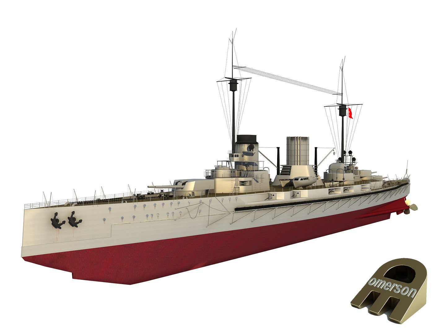 Moltke Class Ship Goeben 3D - TurboSquid 1314133