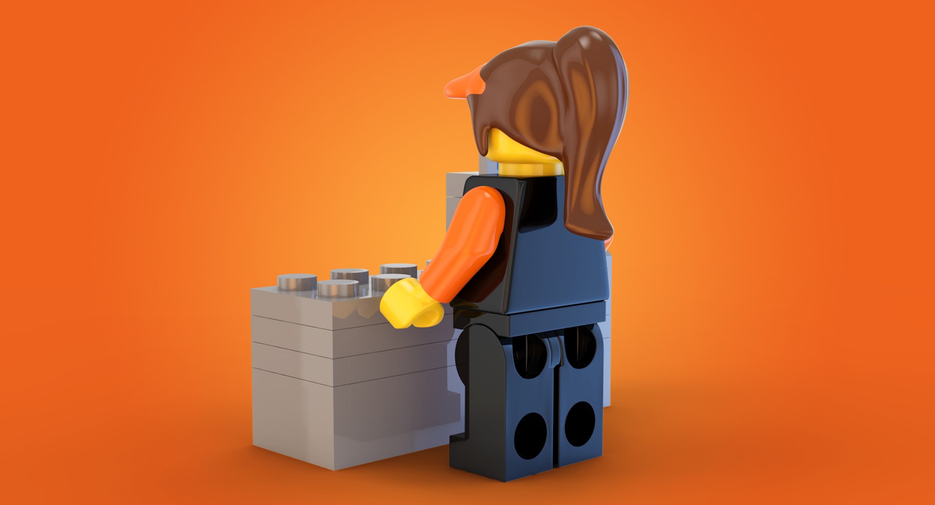 Lego Cashier 3d Max