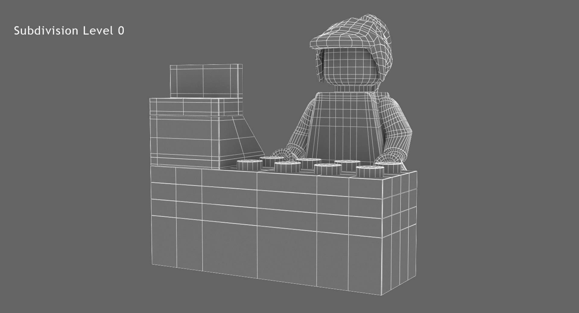 lego cashier 3d max