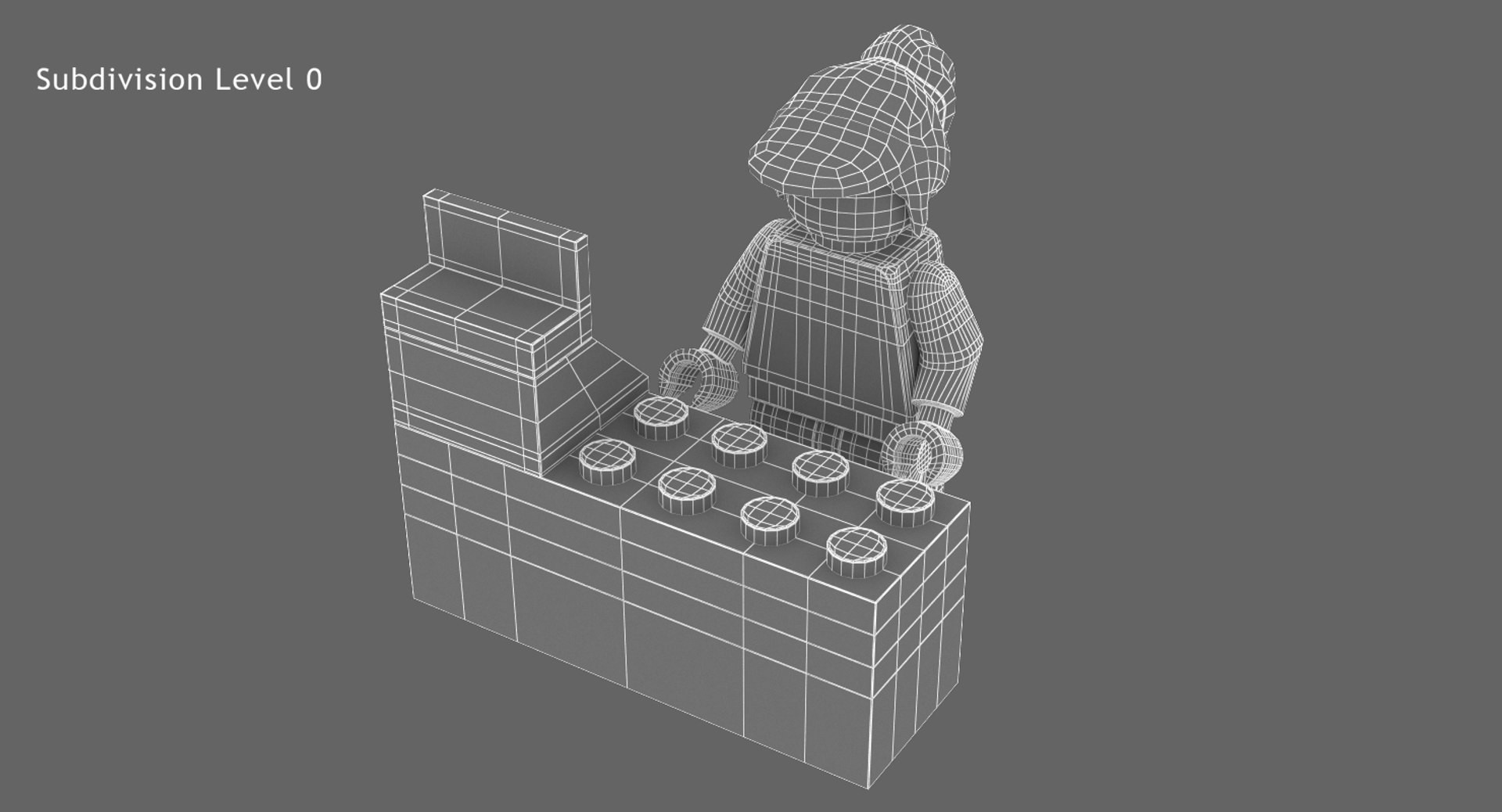 lego cashier 3d max