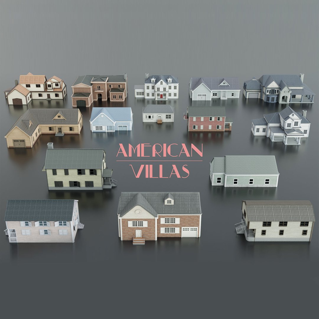 American Villas Pack - Unity HDRP 3D Model - TurboSquid 1873112