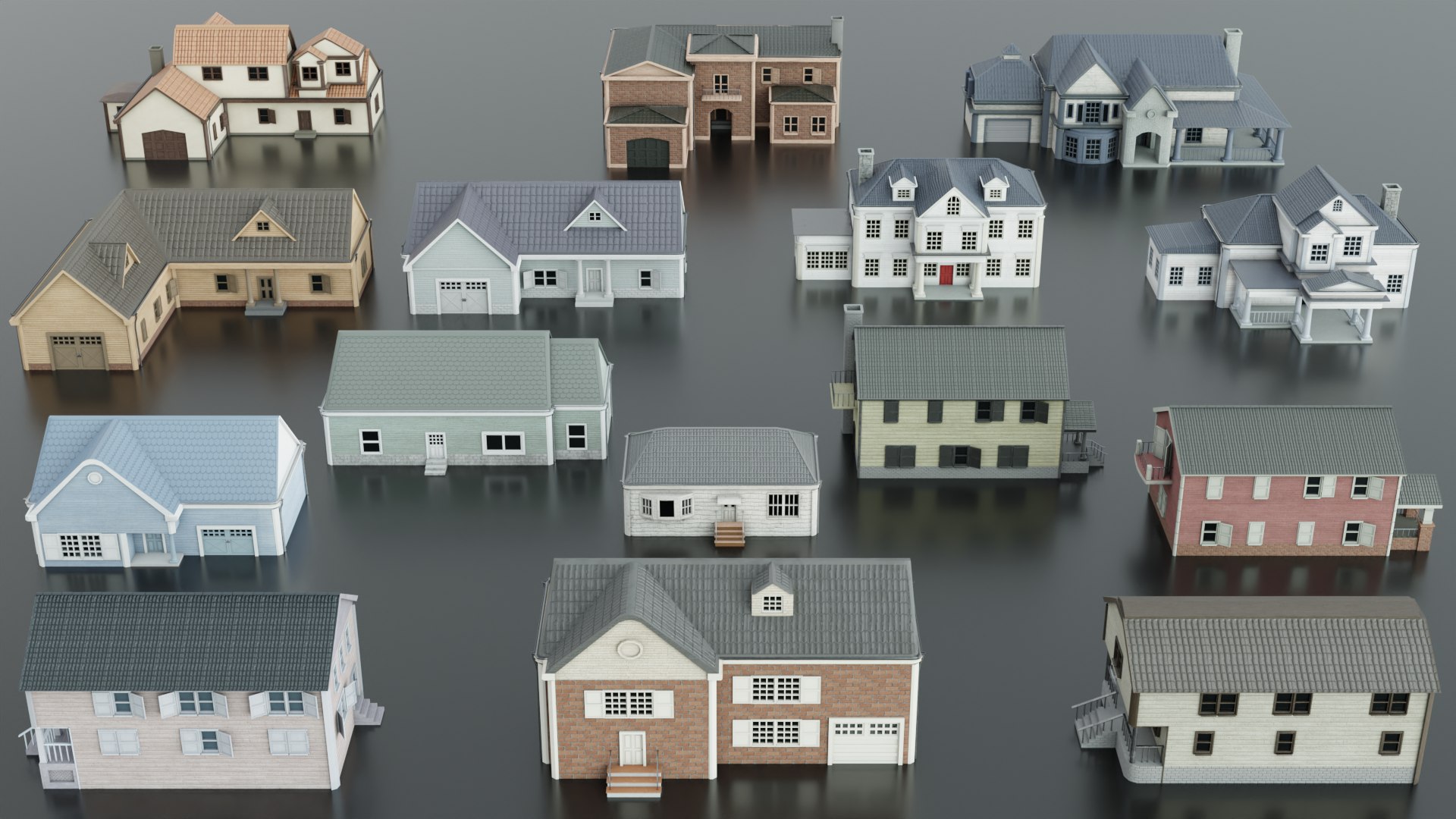 American Villas Pack - Unity HDRP 3D model - TurboSquid 1873112