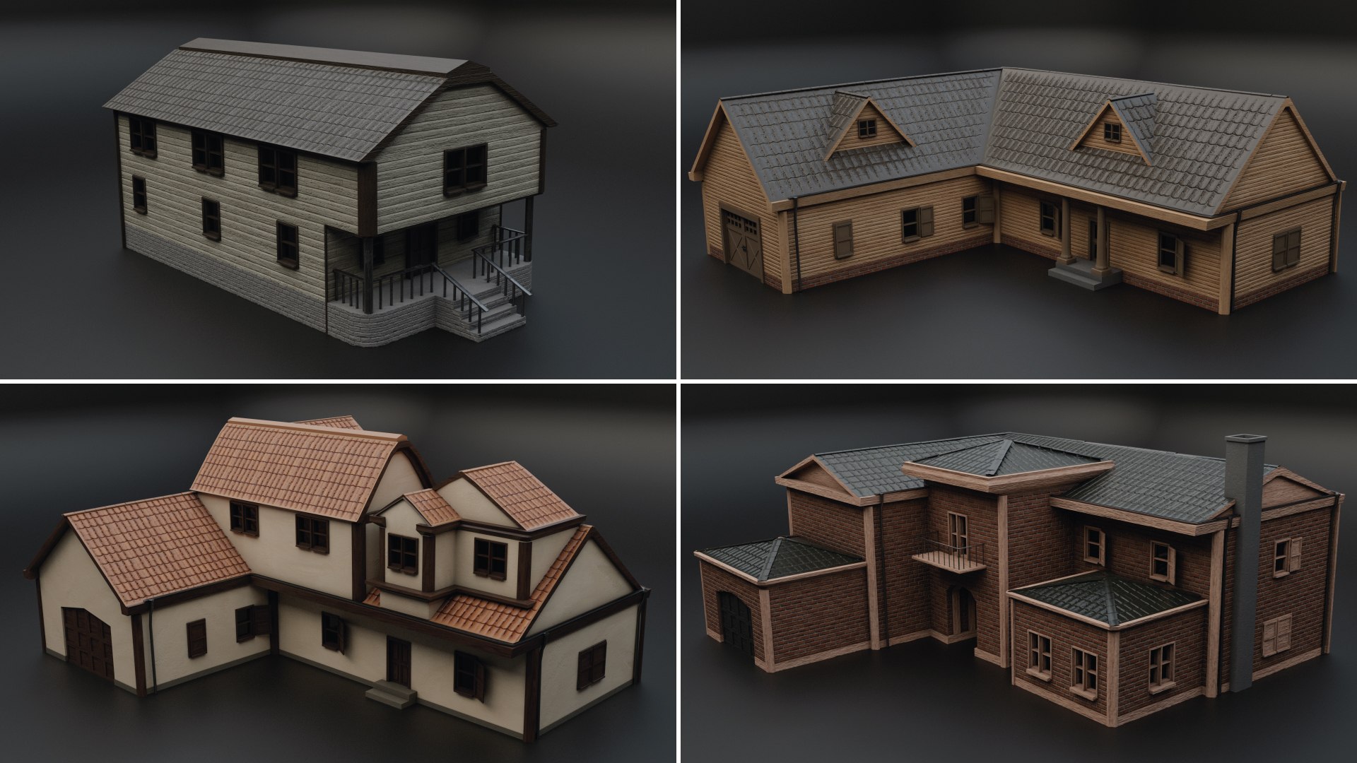 American Villas Pack - Unity HDRP 3D Model - TurboSquid 1873112