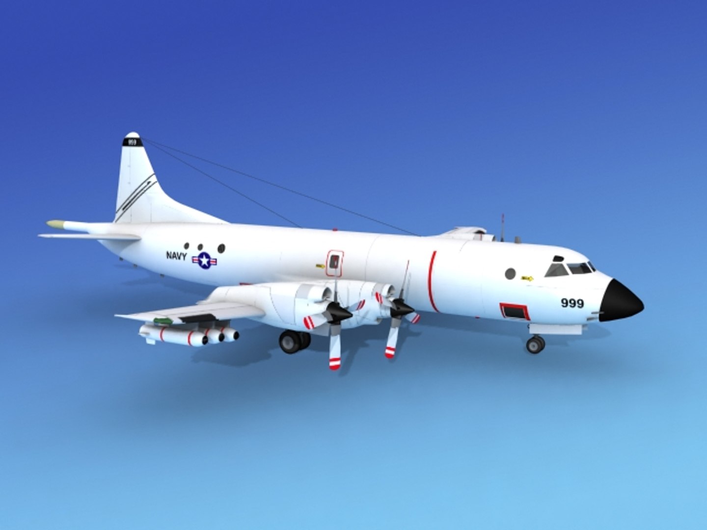 Orion Lockheed P-3 Navy 3d Model