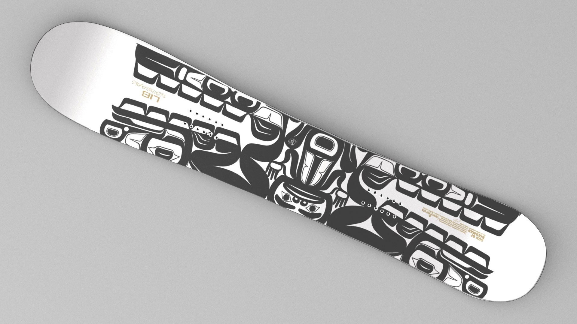3D Model Snowboard Lib Tech Son Of Birdman White 2025 - TurboSquid 2334231