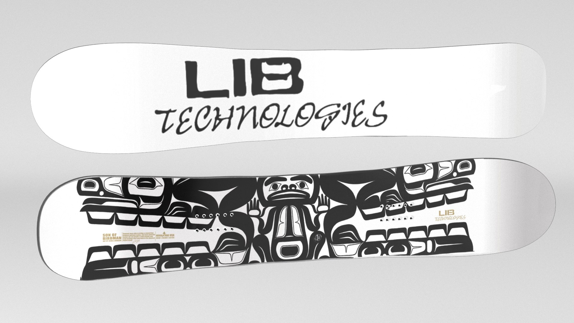 3D Model Snowboard Lib Tech Son Of Birdman White 2025 - TurboSquid 2334231