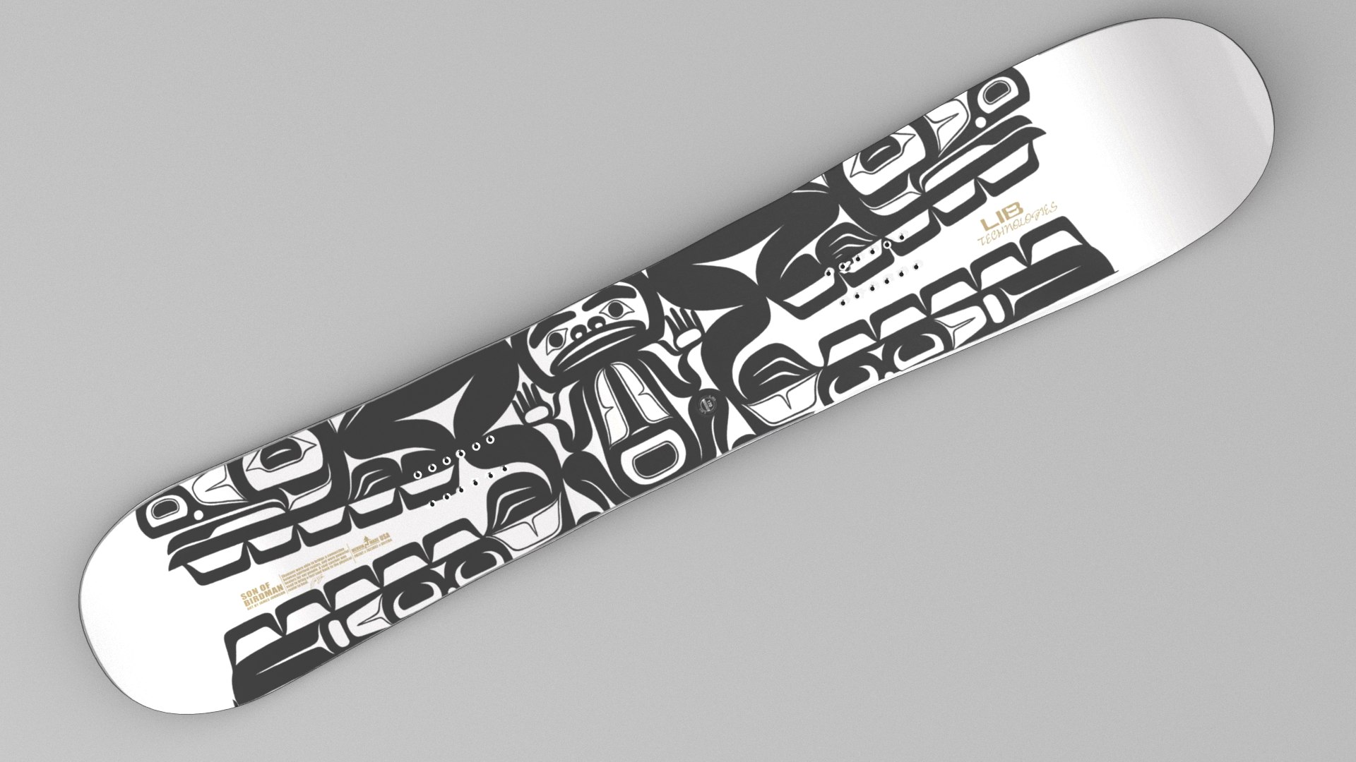 3D Model Snowboard Lib Tech Son Of Birdman White 2025 - TurboSquid 2334231