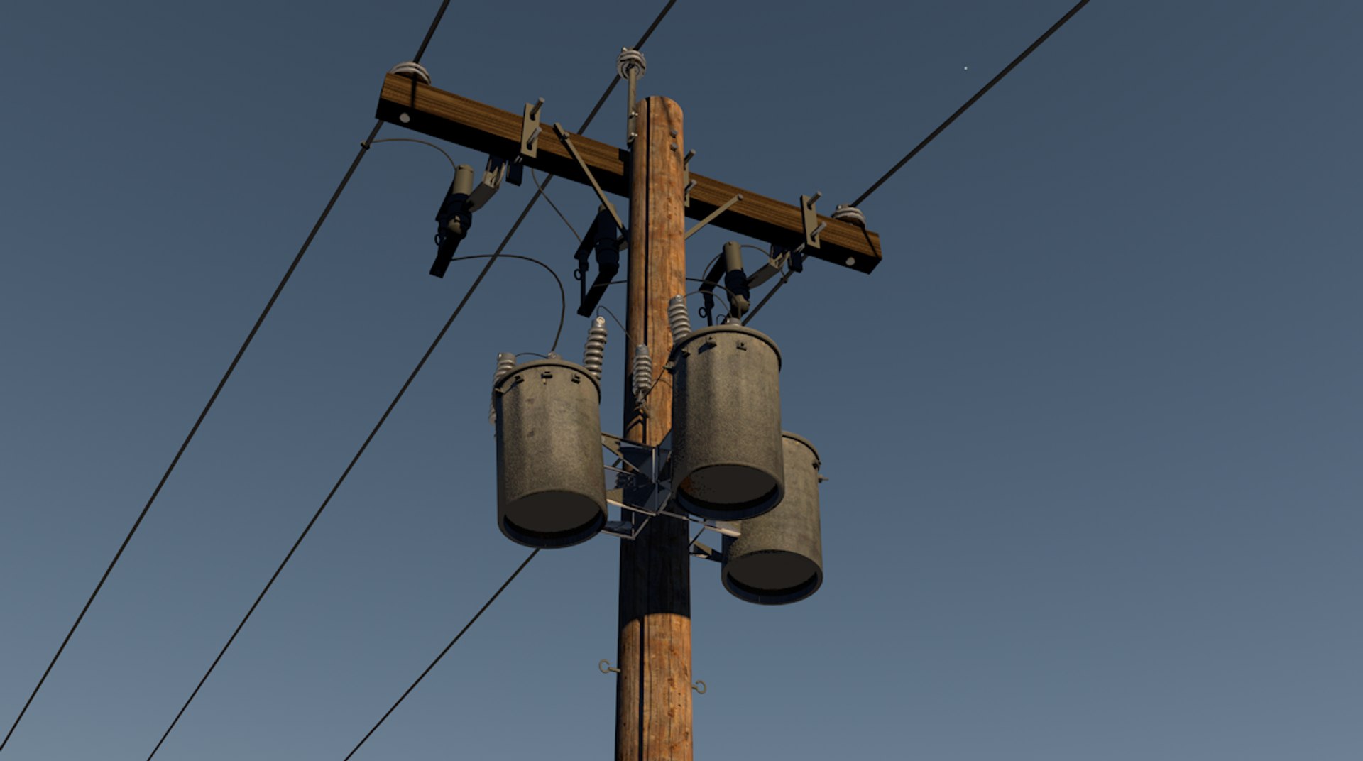 Hydro Pole 3D - TurboSquid 1417118
