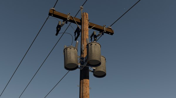 Hydro pole 3D - TurboSquid 1417118