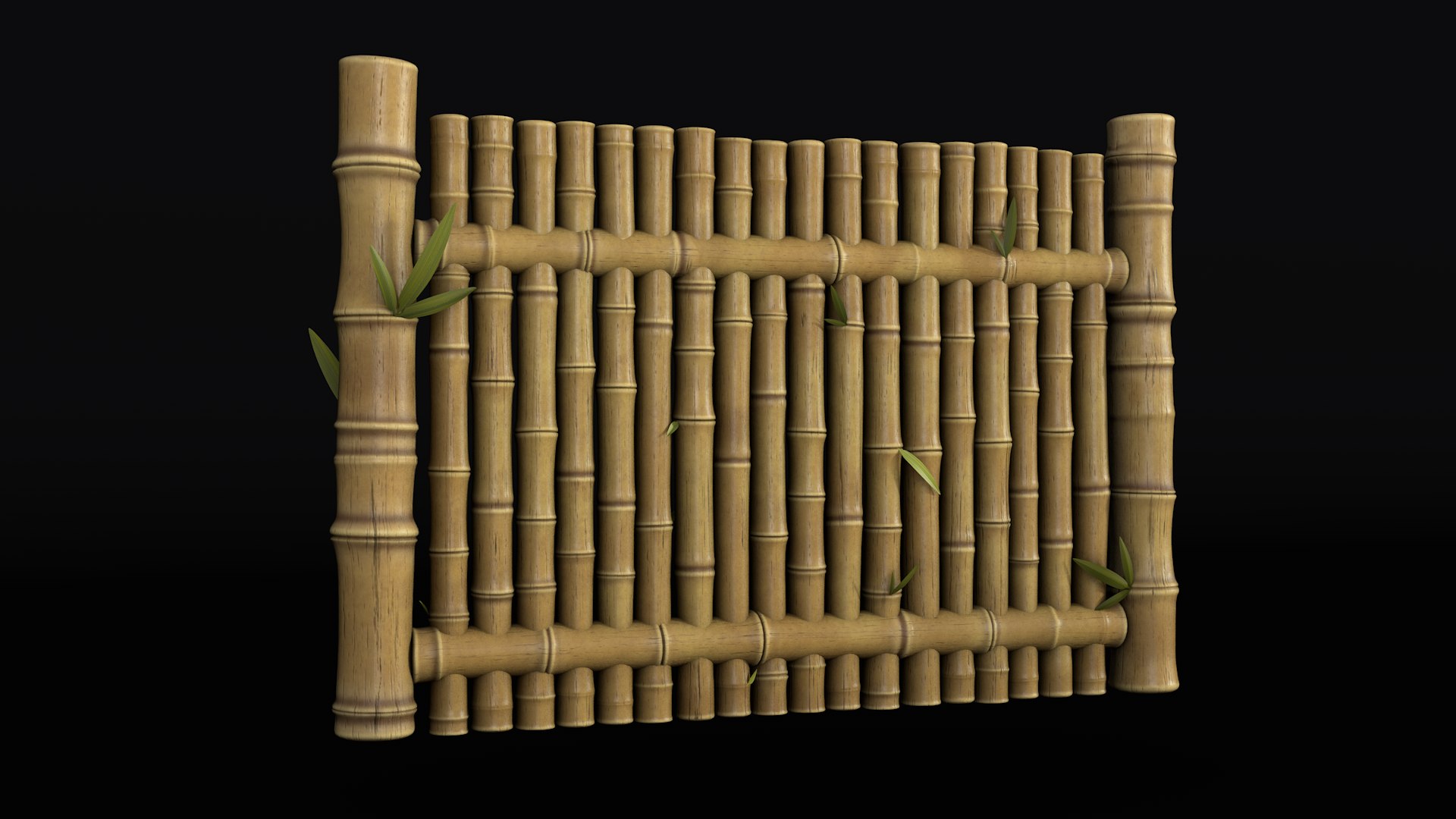 Bamboo Fence model - TurboSquid 2142422