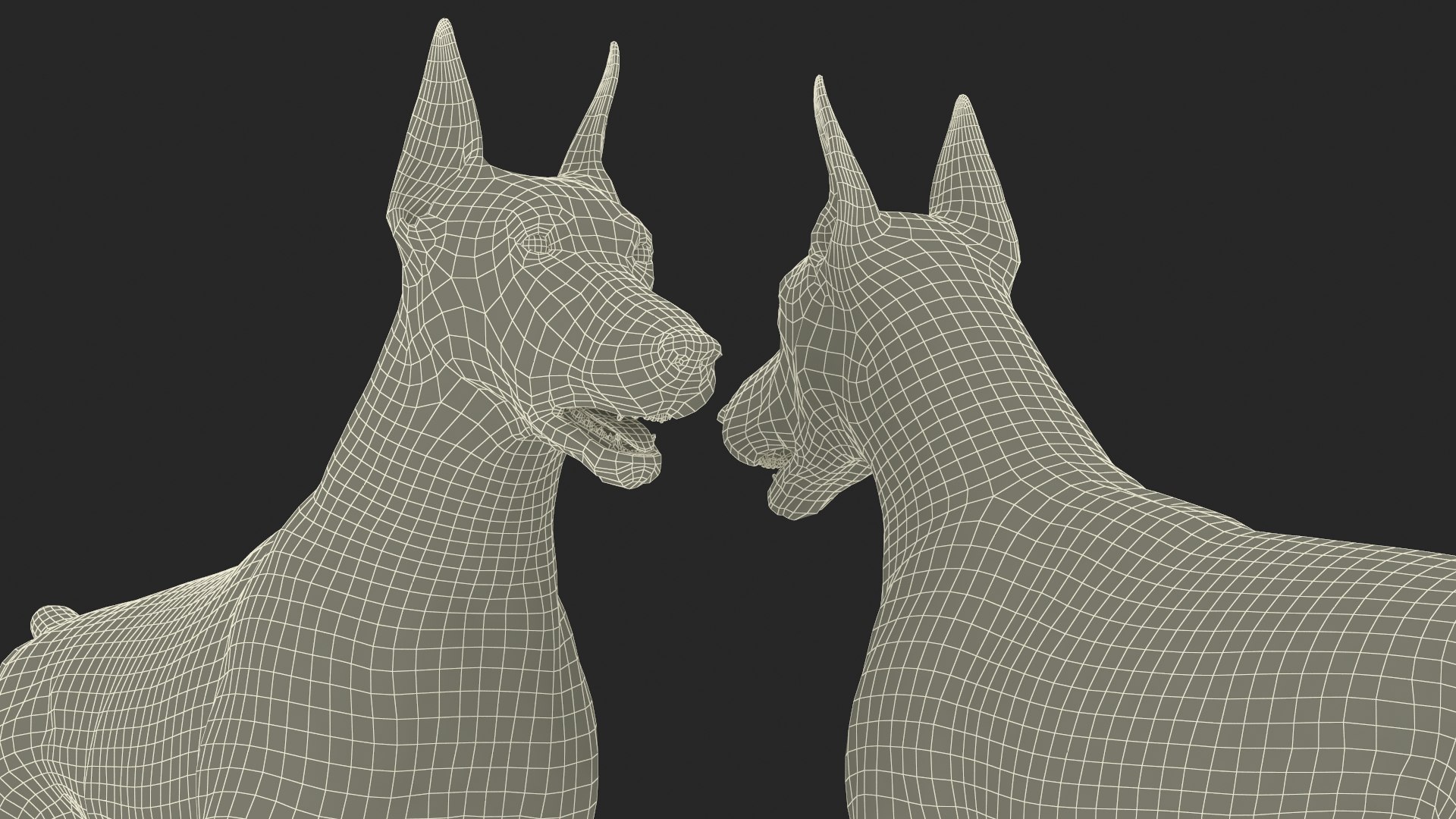Doberman Dog Brown Rigged For Cinema 4D 3D Model - TurboSquid 2276408