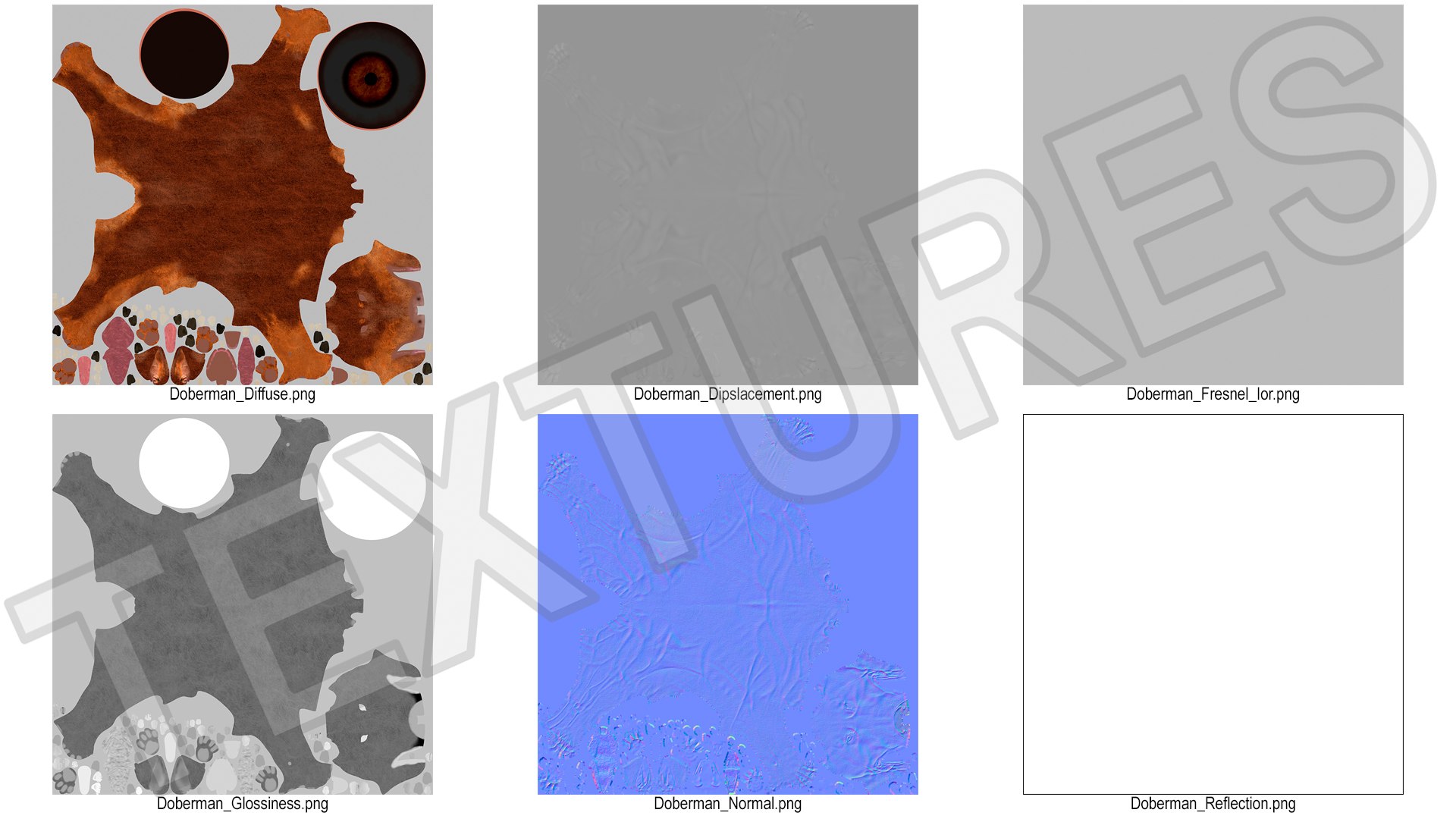 Doberman Dog Brown Rigged For Cinema 4D 3D Model - TurboSquid 2276408