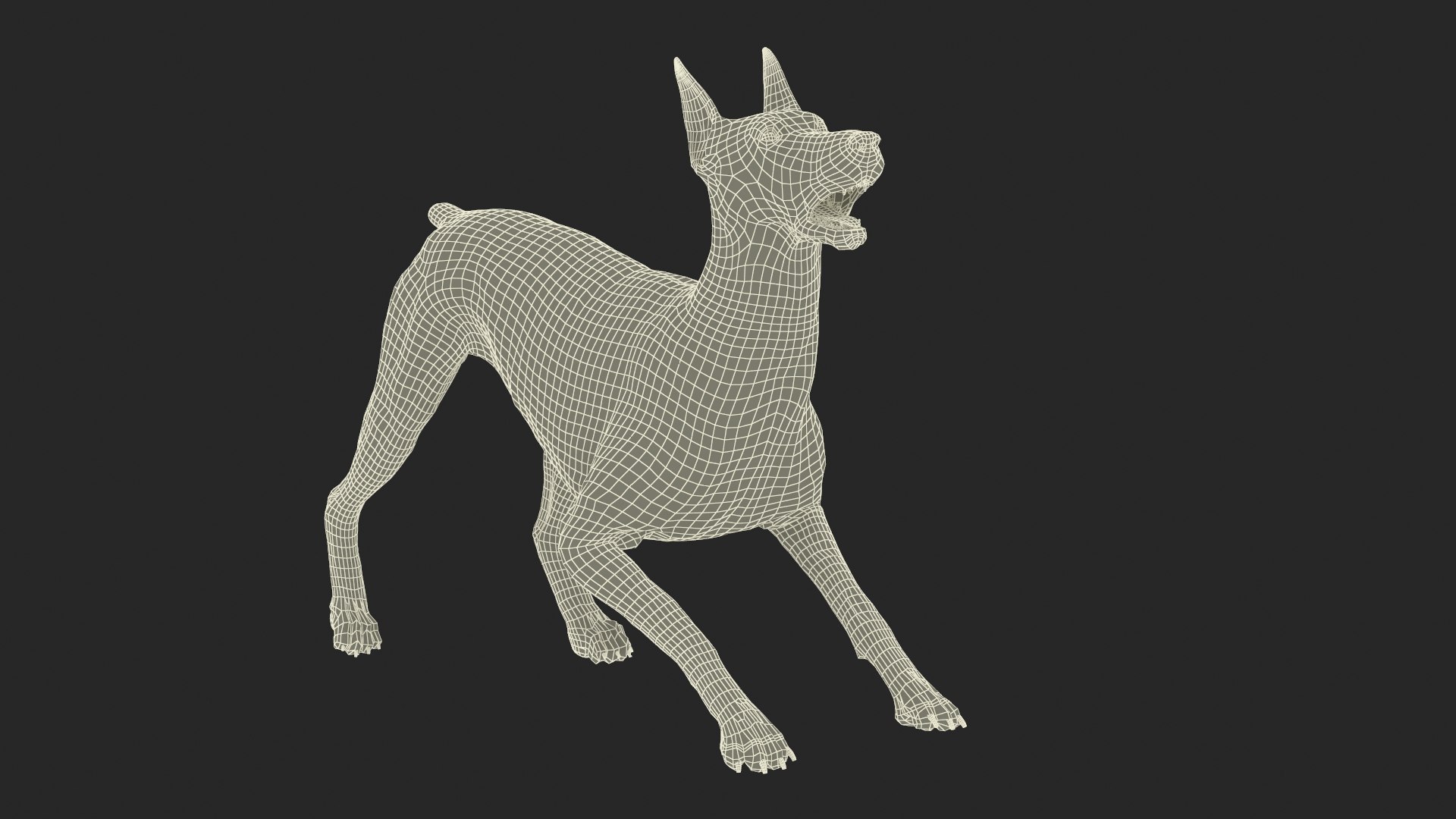 Doberman Dog Brown Rigged For Cinema 4D 3D Model - TurboSquid 2276408