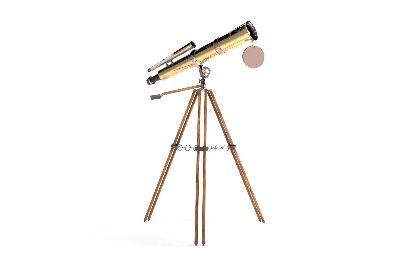3D Ancient Telescope - TurboSquid 1903107