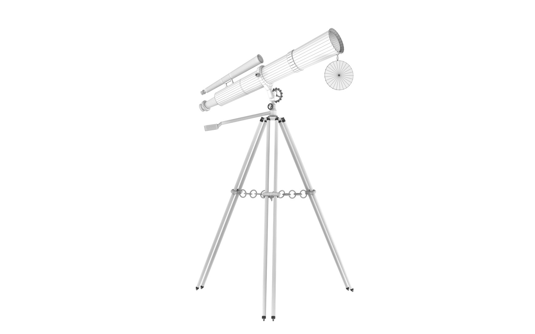 3D Ancient Telescope - TurboSquid 1903107