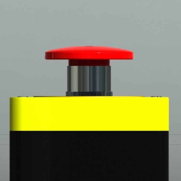 3d model emergency button