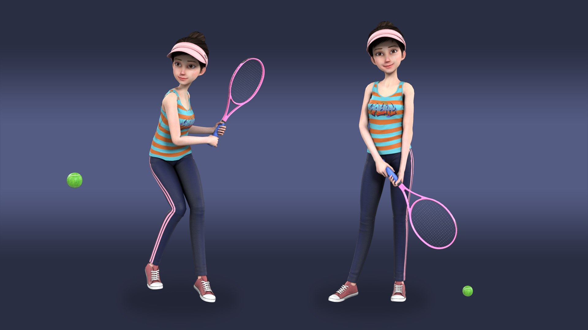 Cartoon girl model - TurboSquid 2101859