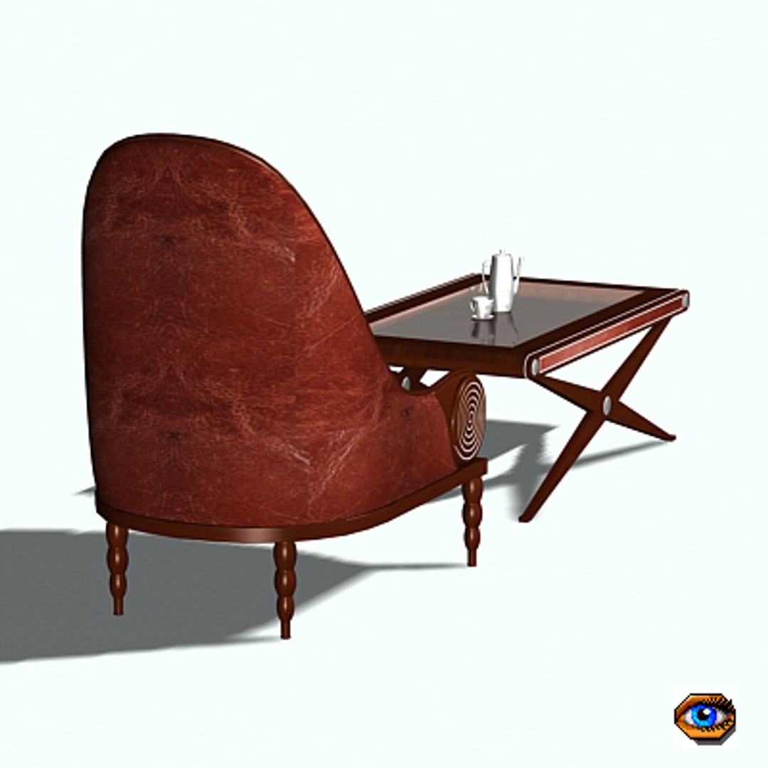 3d Cofee Party Table Model