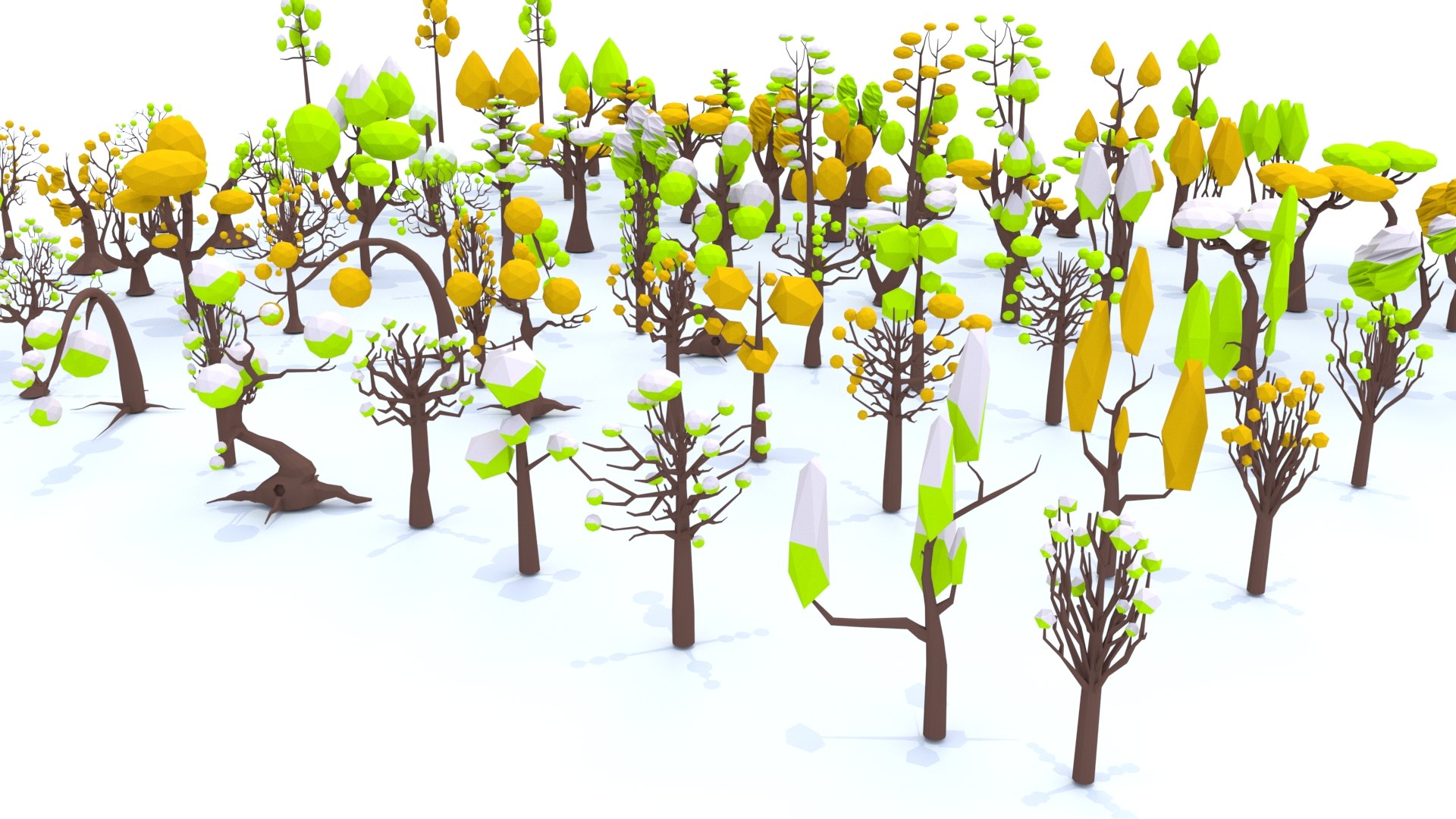 Tree pack model - TurboSquid 1676735