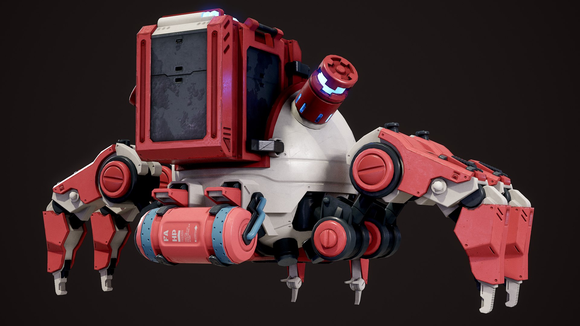 3D Sci-Fi Walker Robot Lowpoly PBR Model - TurboSquid 1756606