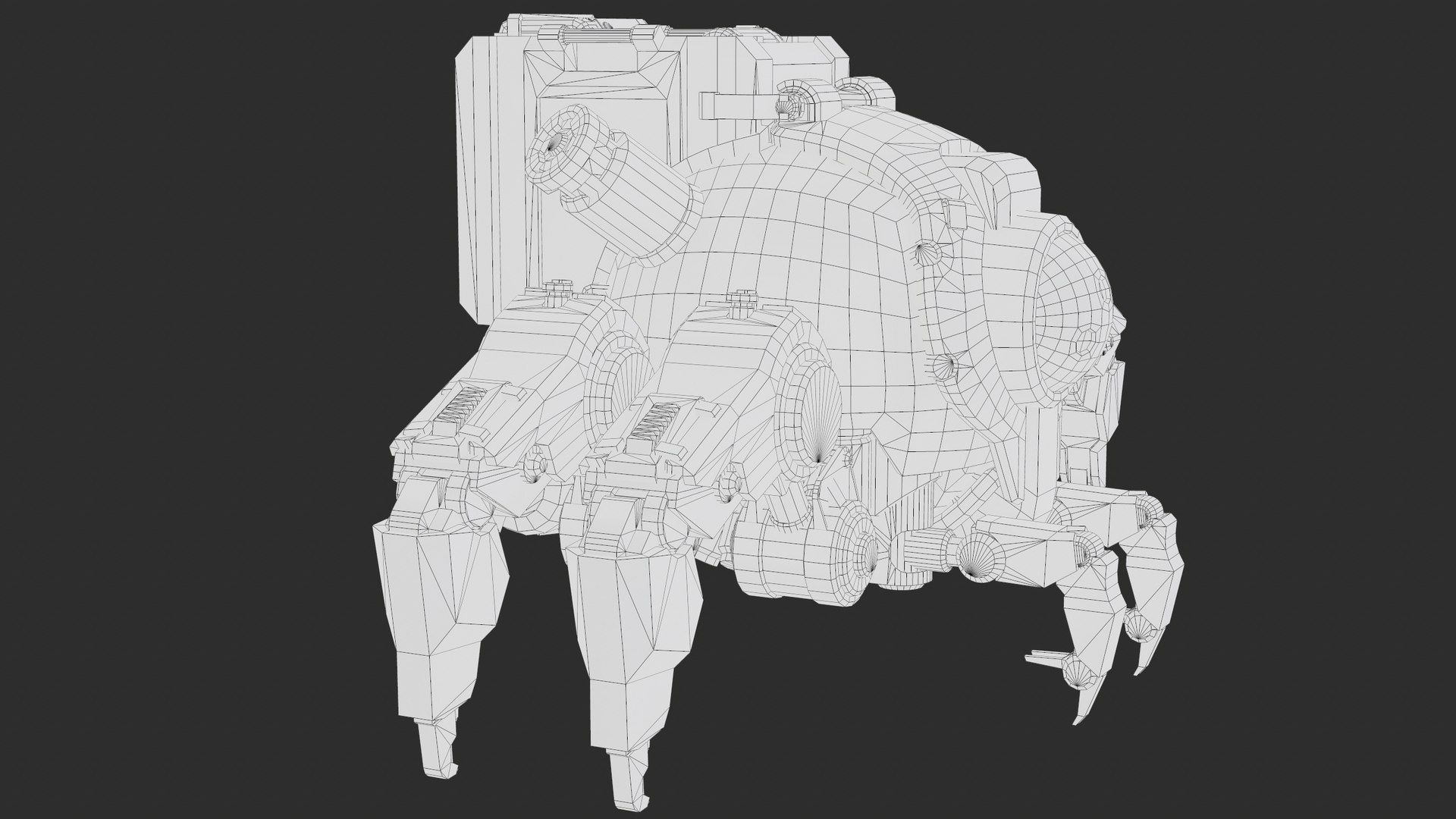 3D Sci-Fi Walker Robot Lowpoly PBR model - TurboSquid 1756606