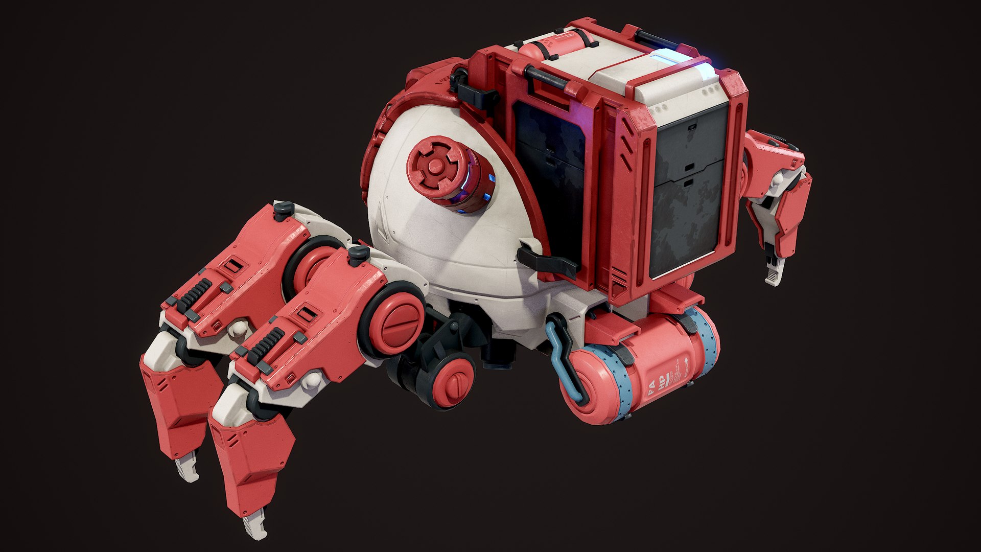 3D Sci-Fi Walker Robot Lowpoly PBR Model - TurboSquid 1756606