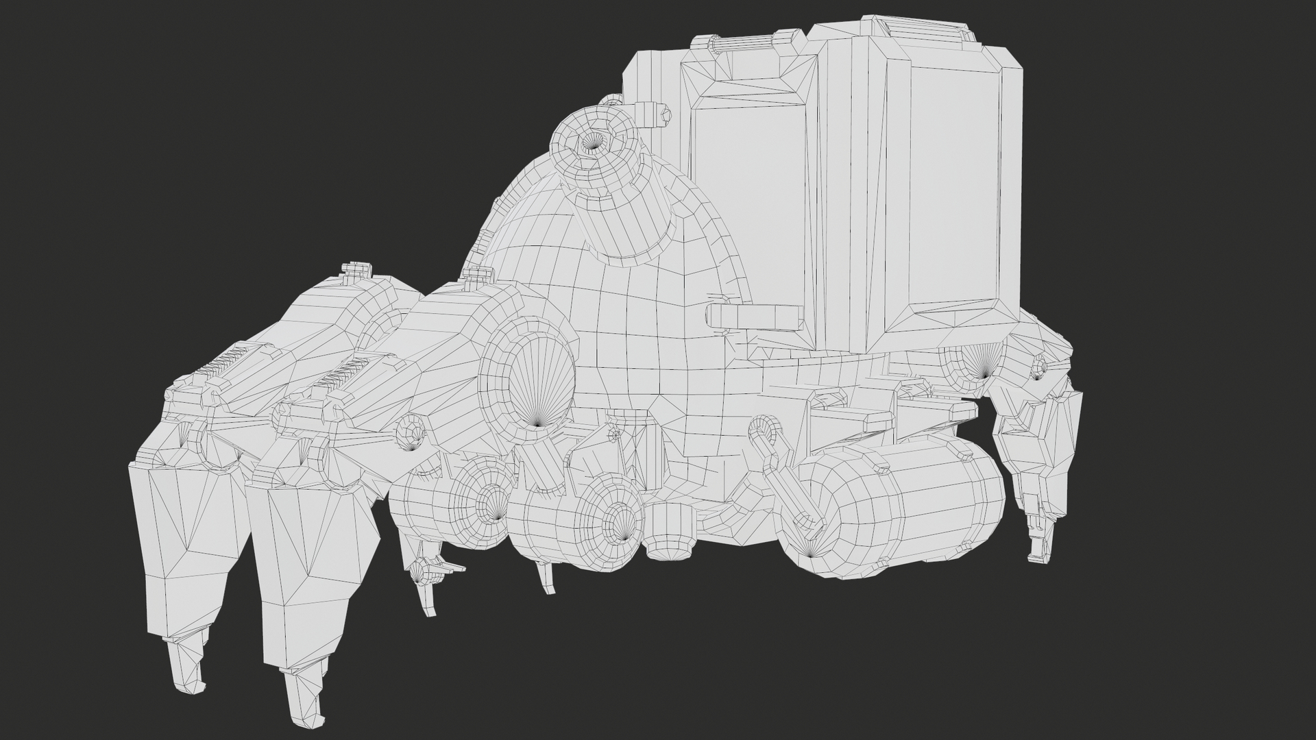 3D Sci-Fi Walker Robot Lowpoly PBR model - TurboSquid 1756606