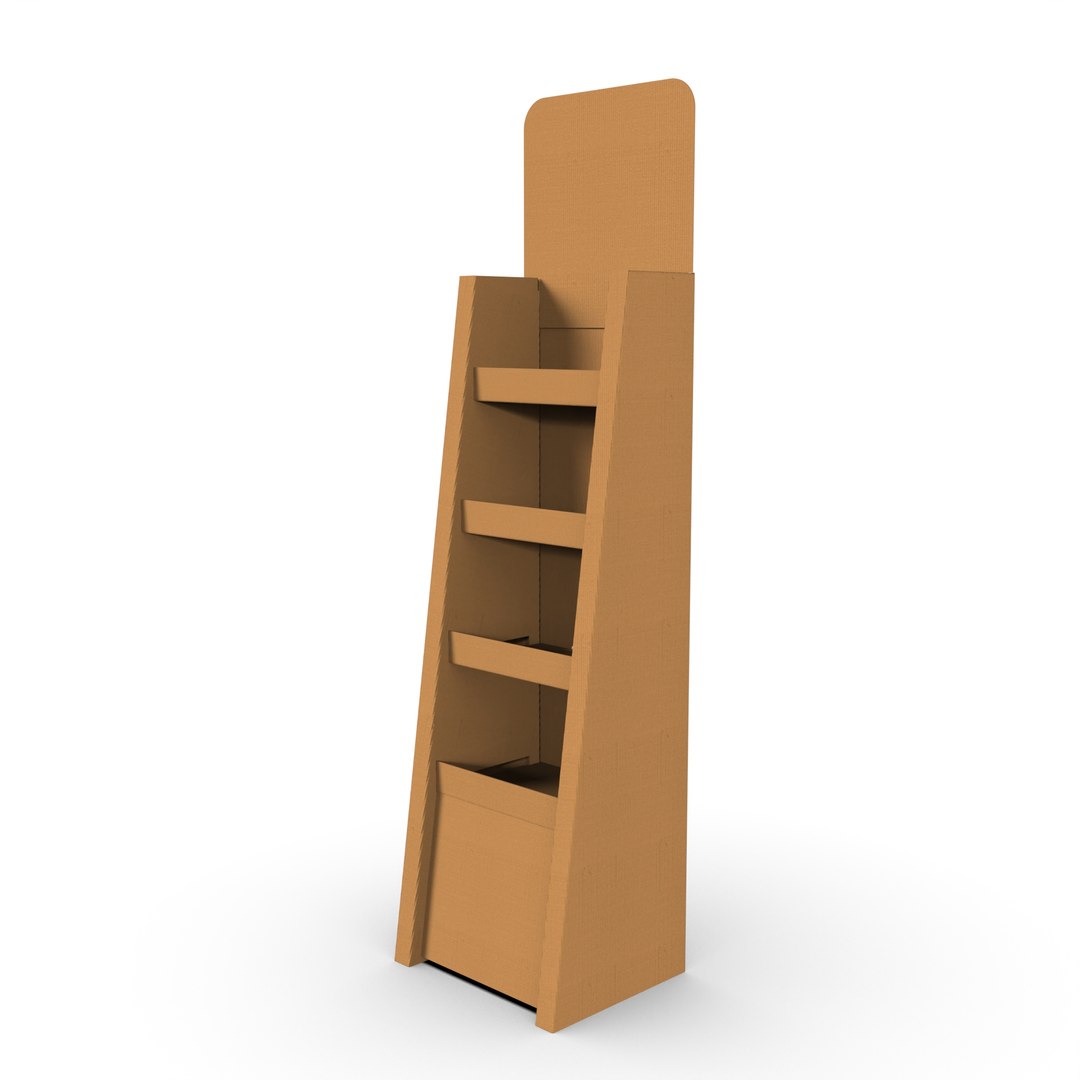 Point Of Sale Cardboard Display Stand 3D Model - TurboSquid 2315369