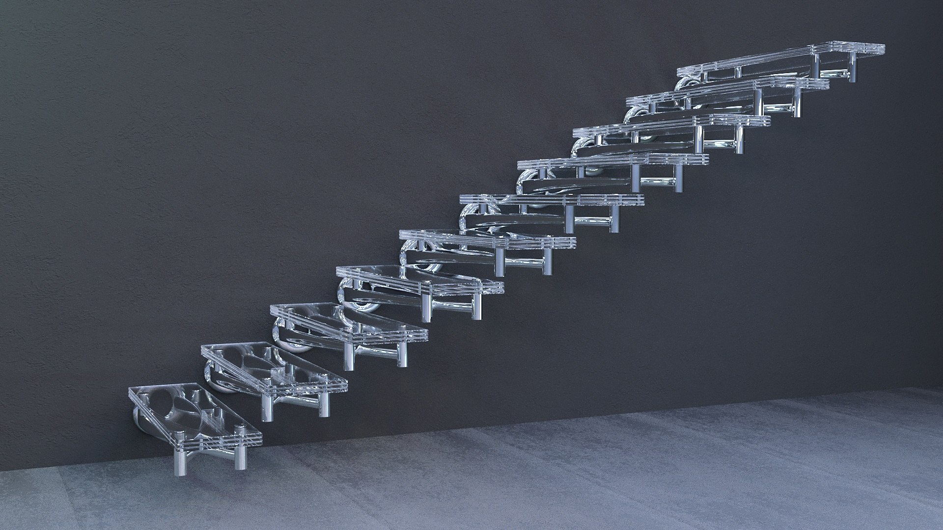 3D Modern Stairs Model - TurboSquid 1972526