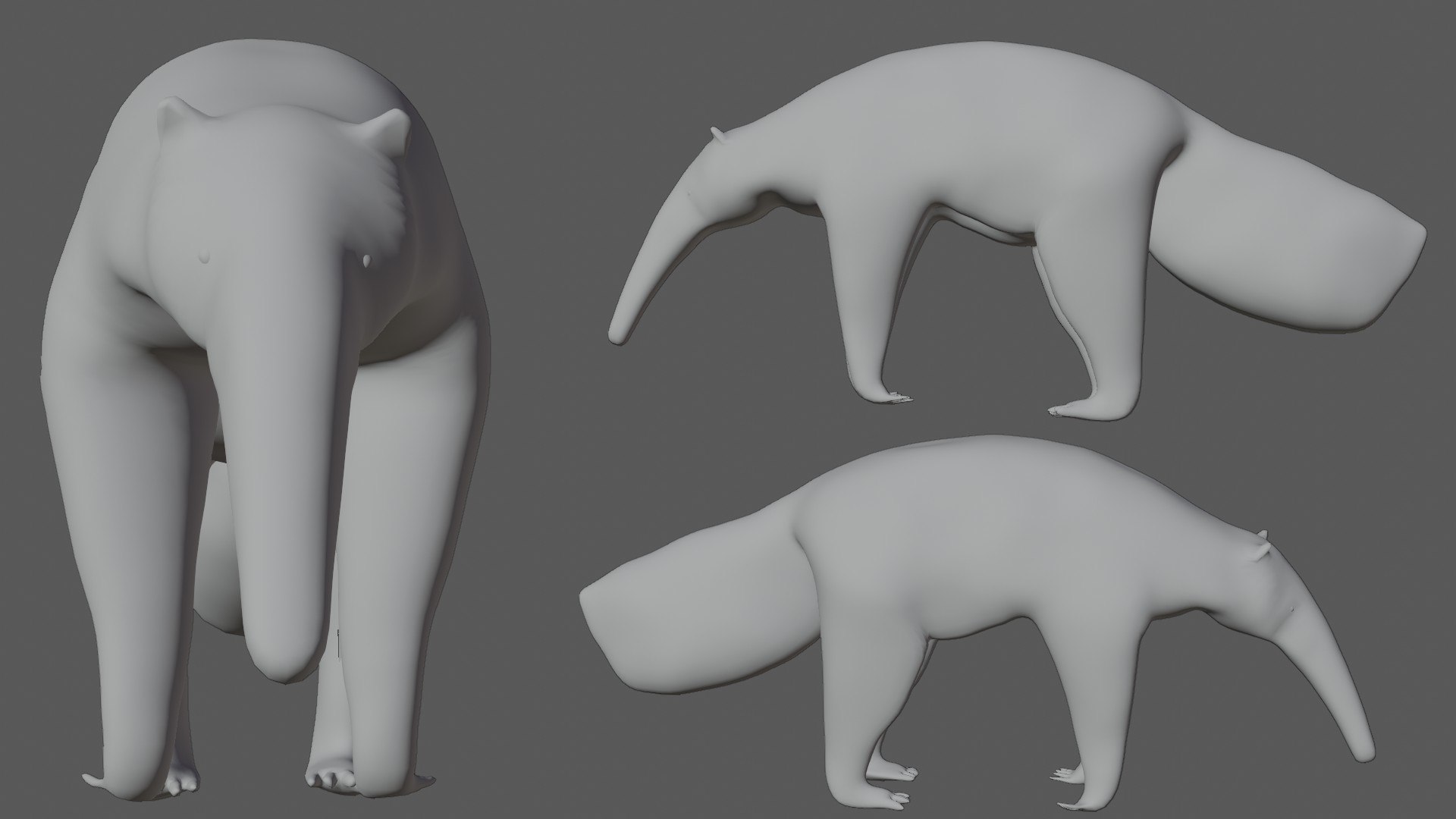 3D Fully Rigged Low Poly Anteater Ant Eater - TurboSquid 1724848