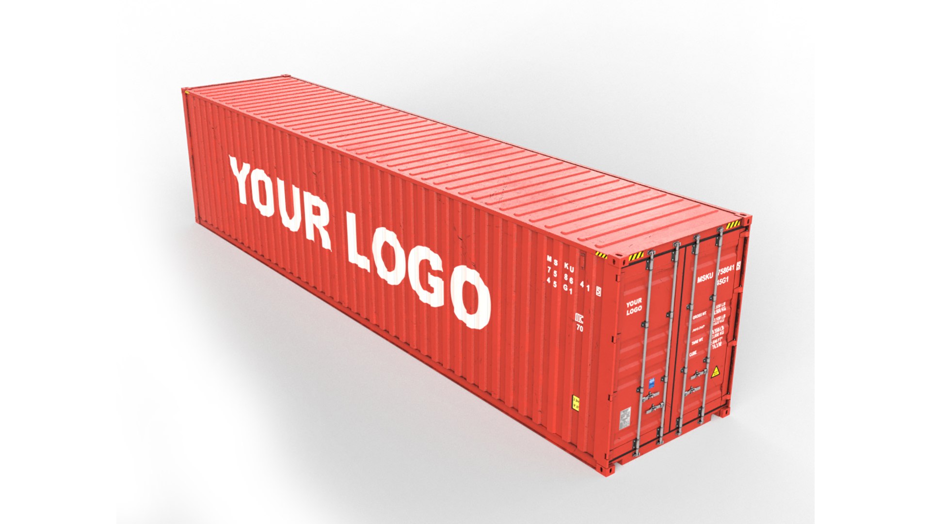 3D Generic Container 40feet High Cube- PSD Edit Model - TurboSquid 1908293