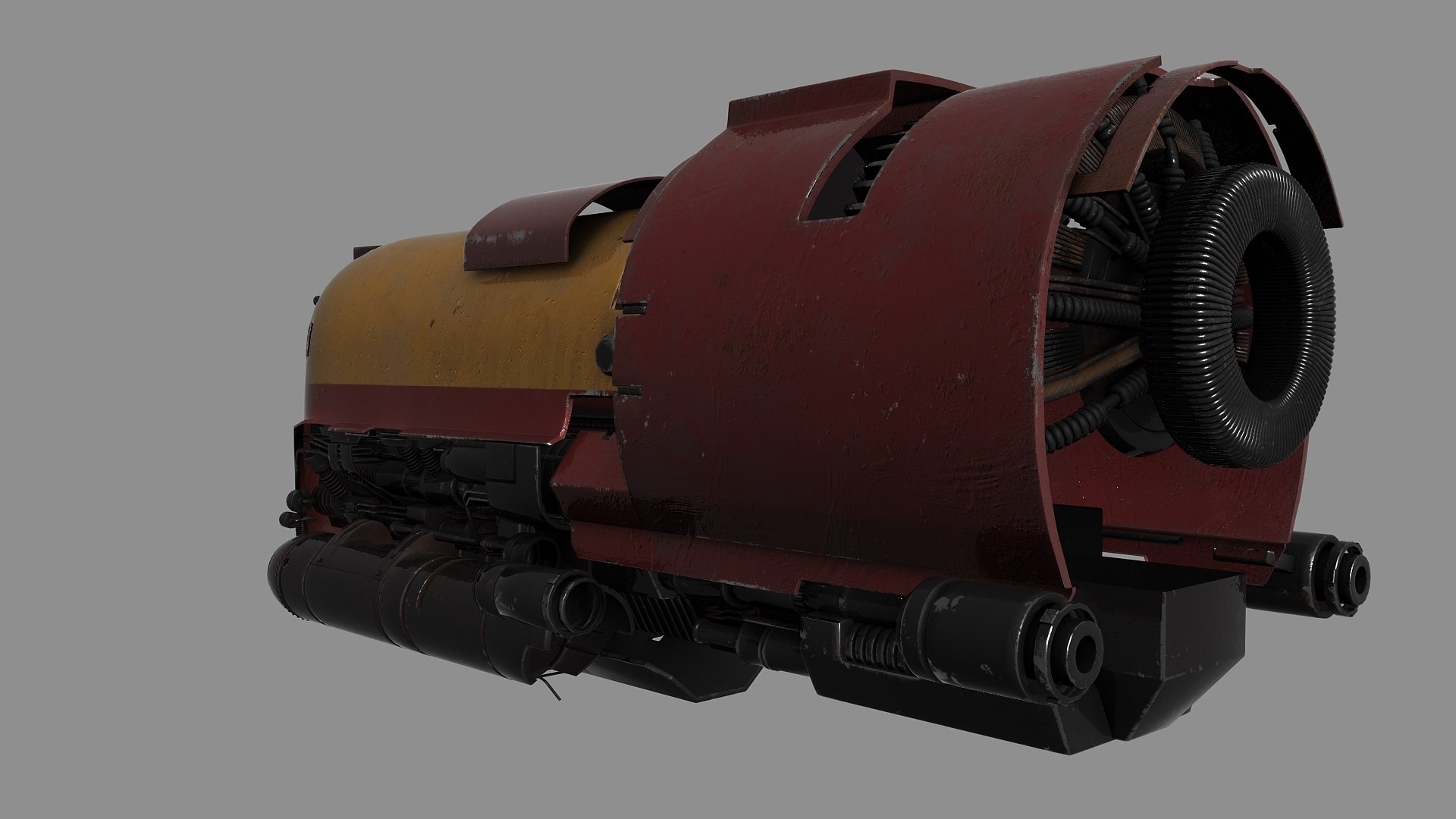 Diesel Punk Train Model - TurboSquid 2250375