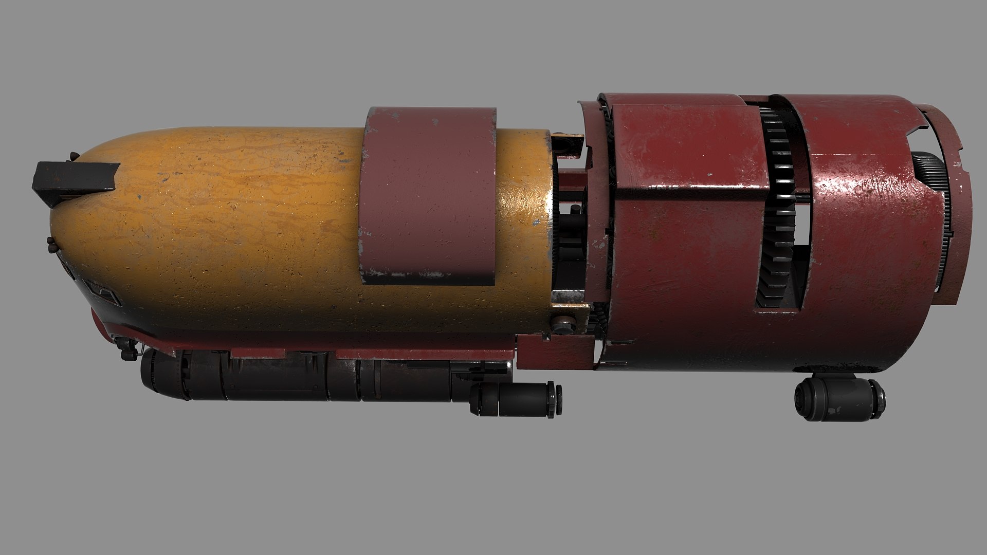 Diesel Punk Train Model - TurboSquid 2250375