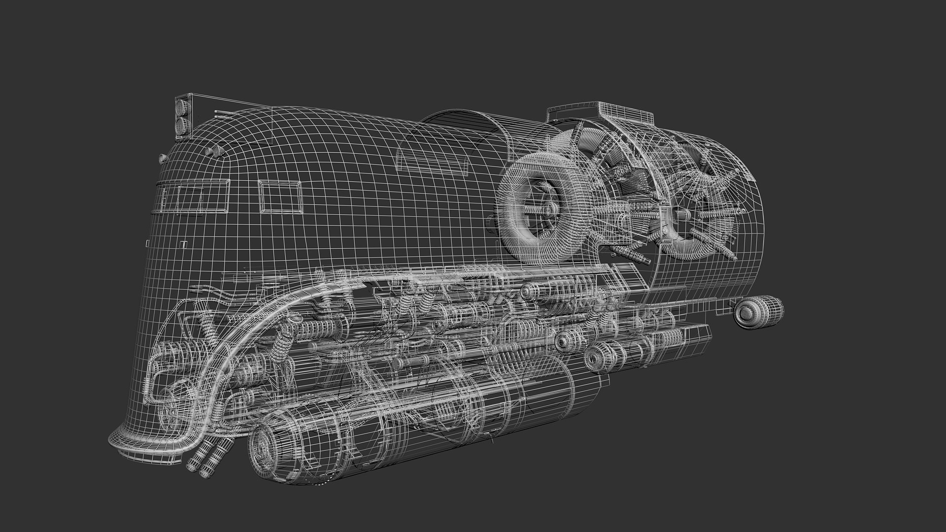 Diesel Punk Train Model - TurboSquid 2250375