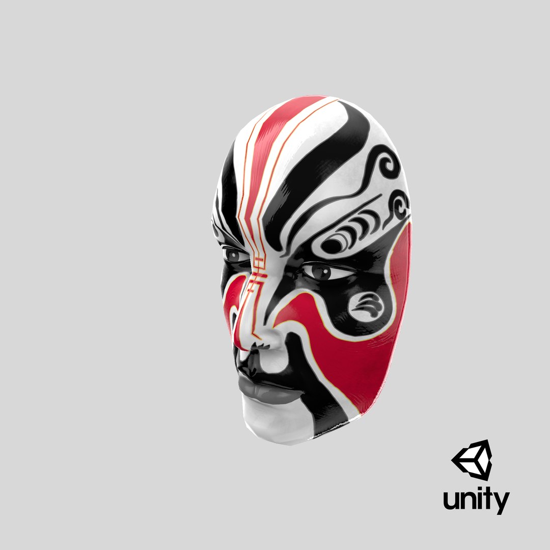 3D japanese male opera mask - TurboSquid 1303273