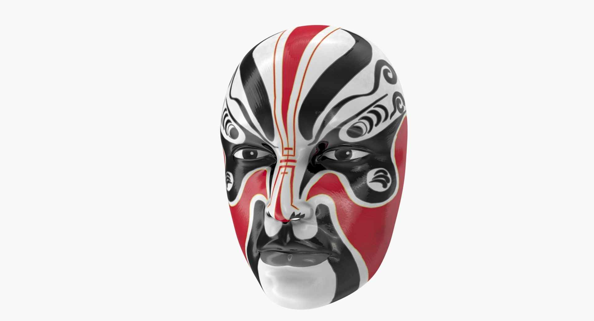 3D japanese male opera mask - TurboSquid 1303273