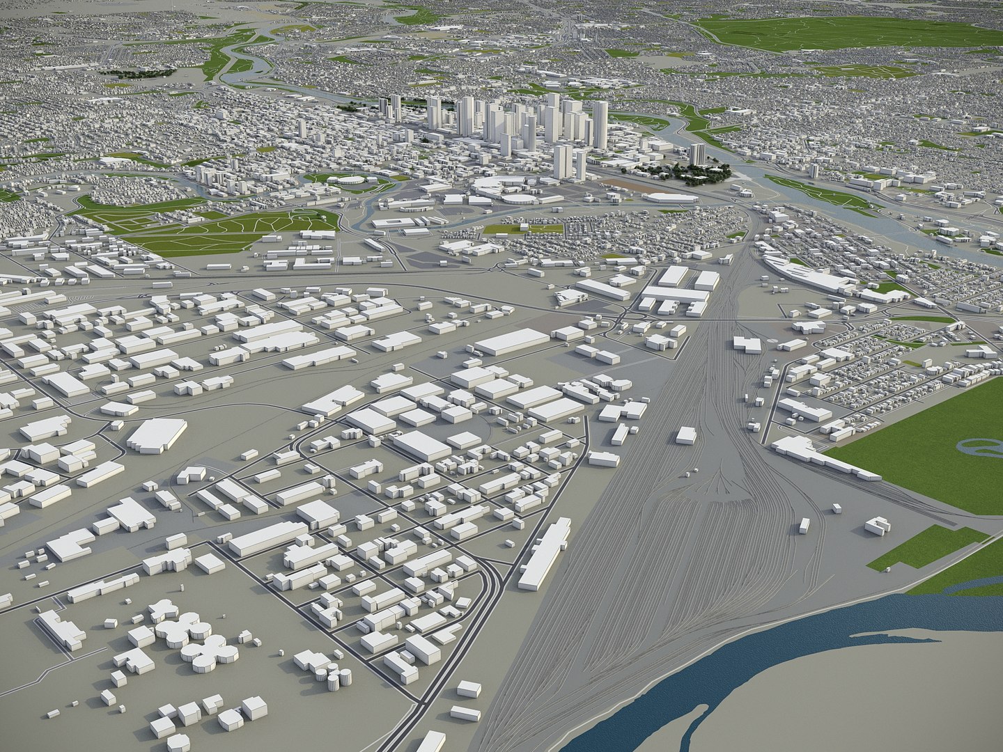 3D City Calgary Surrounding Area Model - TurboSquid 1405771