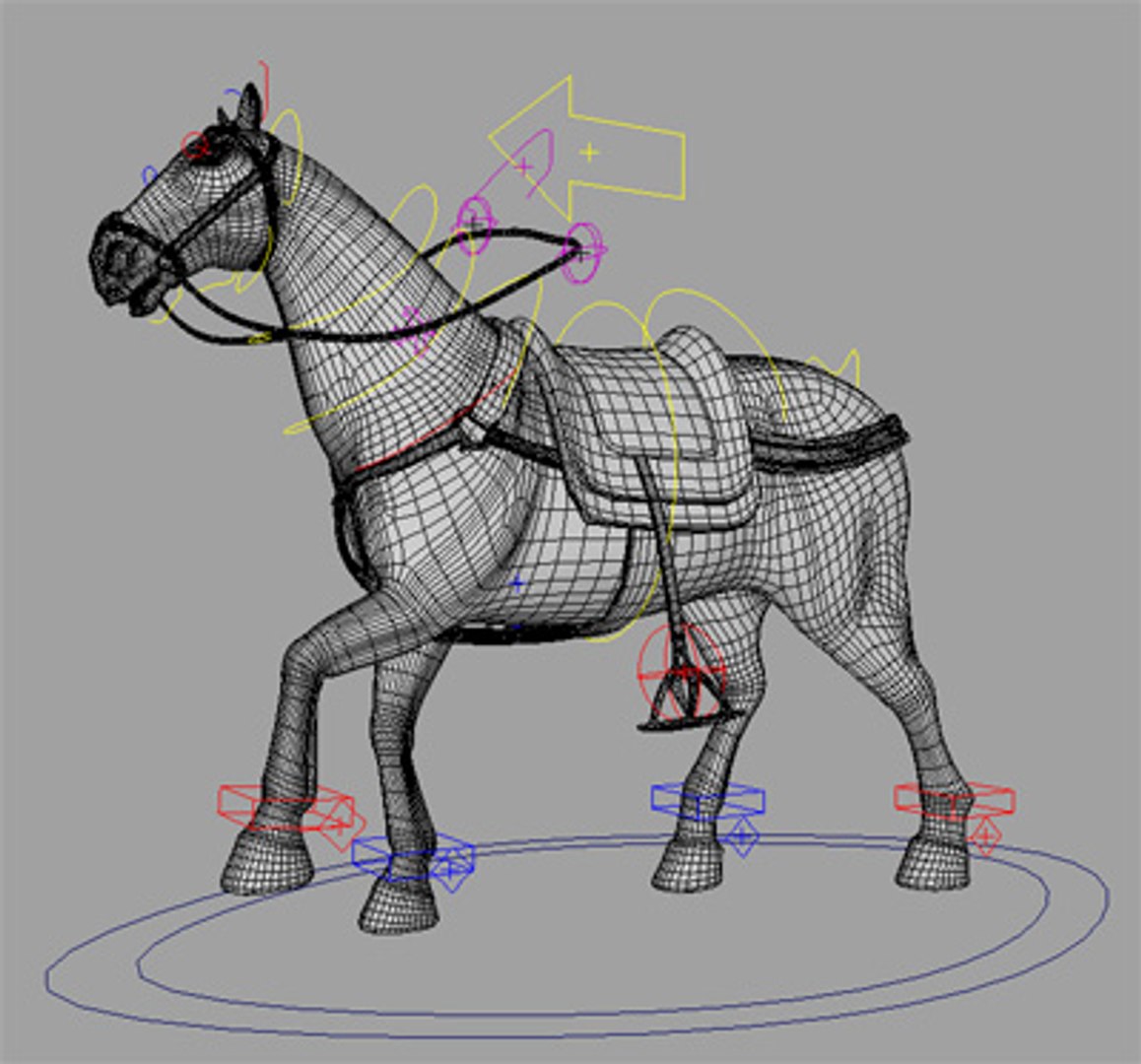 Photoreal Horse Rig 3d Model