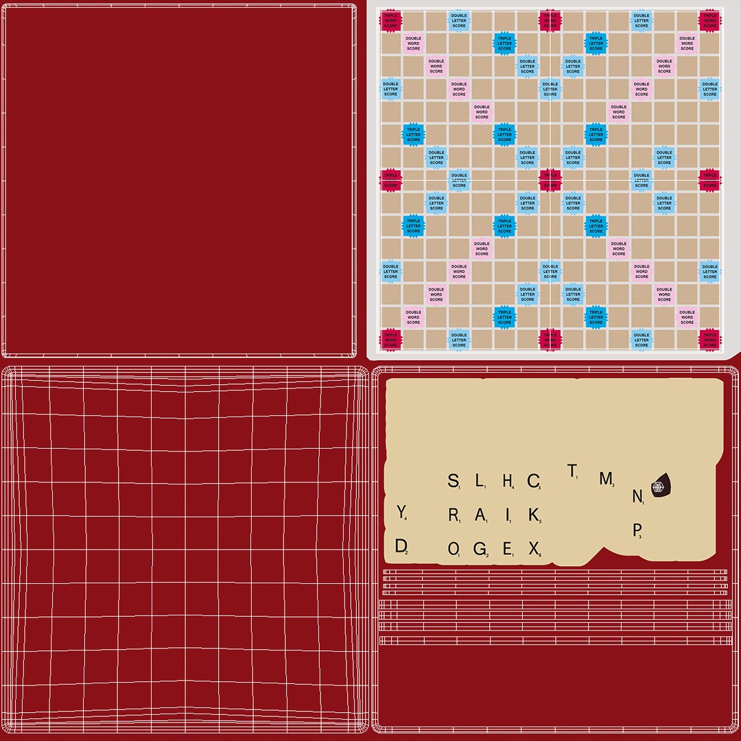 Board Scrabble 3D Model - TurboSquid 2276771