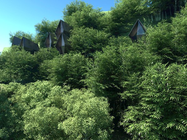 Bamboo forest camping home stay 3D model - TurboSquid 1734840