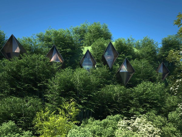 Bamboo forest camping home stay 3D model - TurboSquid 1734840