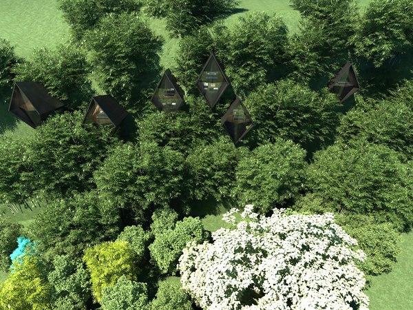 Bamboo forest camping home stay 3D model - TurboSquid 1734840