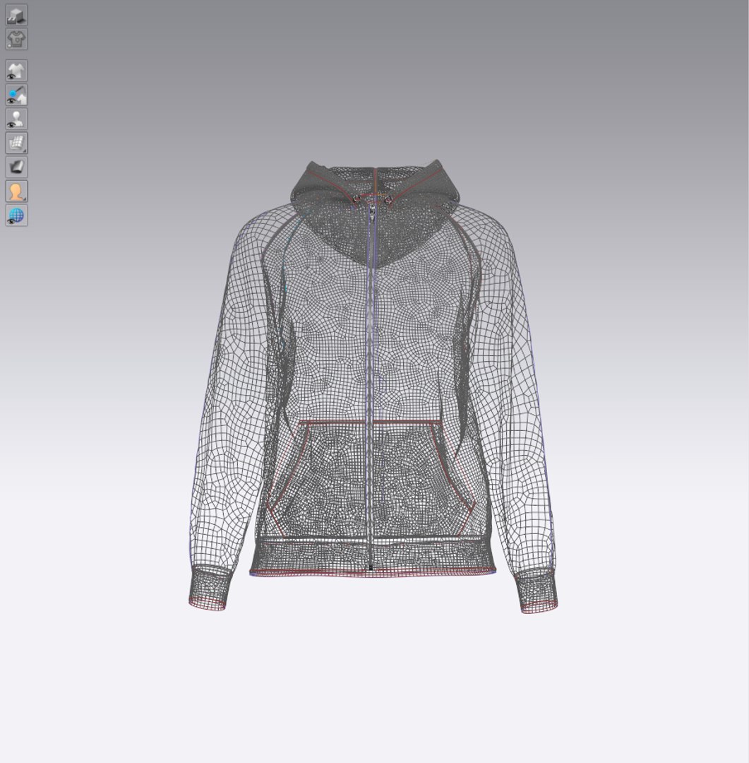 3D Male Raglan Zipper Hoodie - TurboSquid 2152902