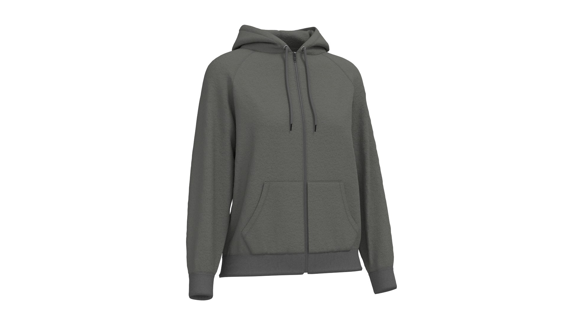 3D Male raglan zipper hoodie - TurboSquid 2152902