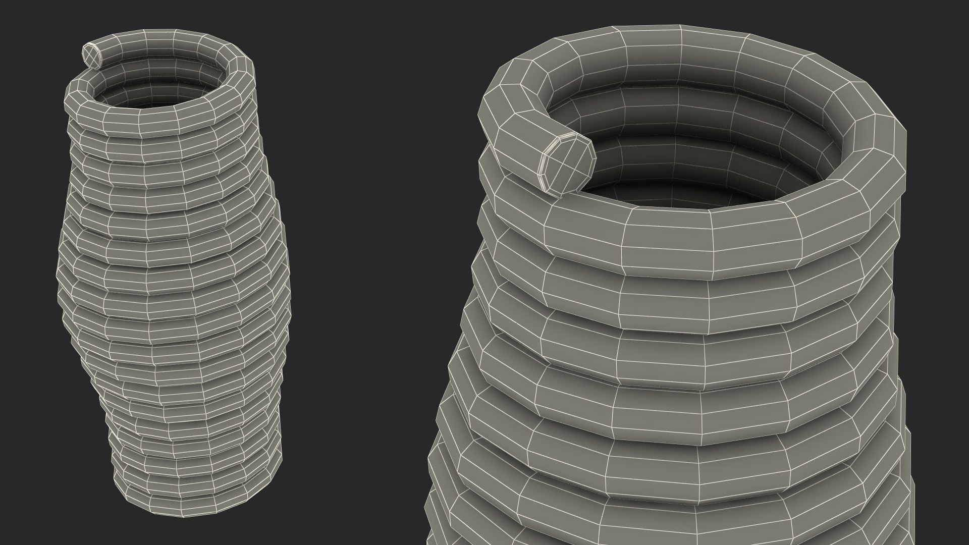 Steel Barrel Coil Spring 3D Model - TurboSquid 2402891