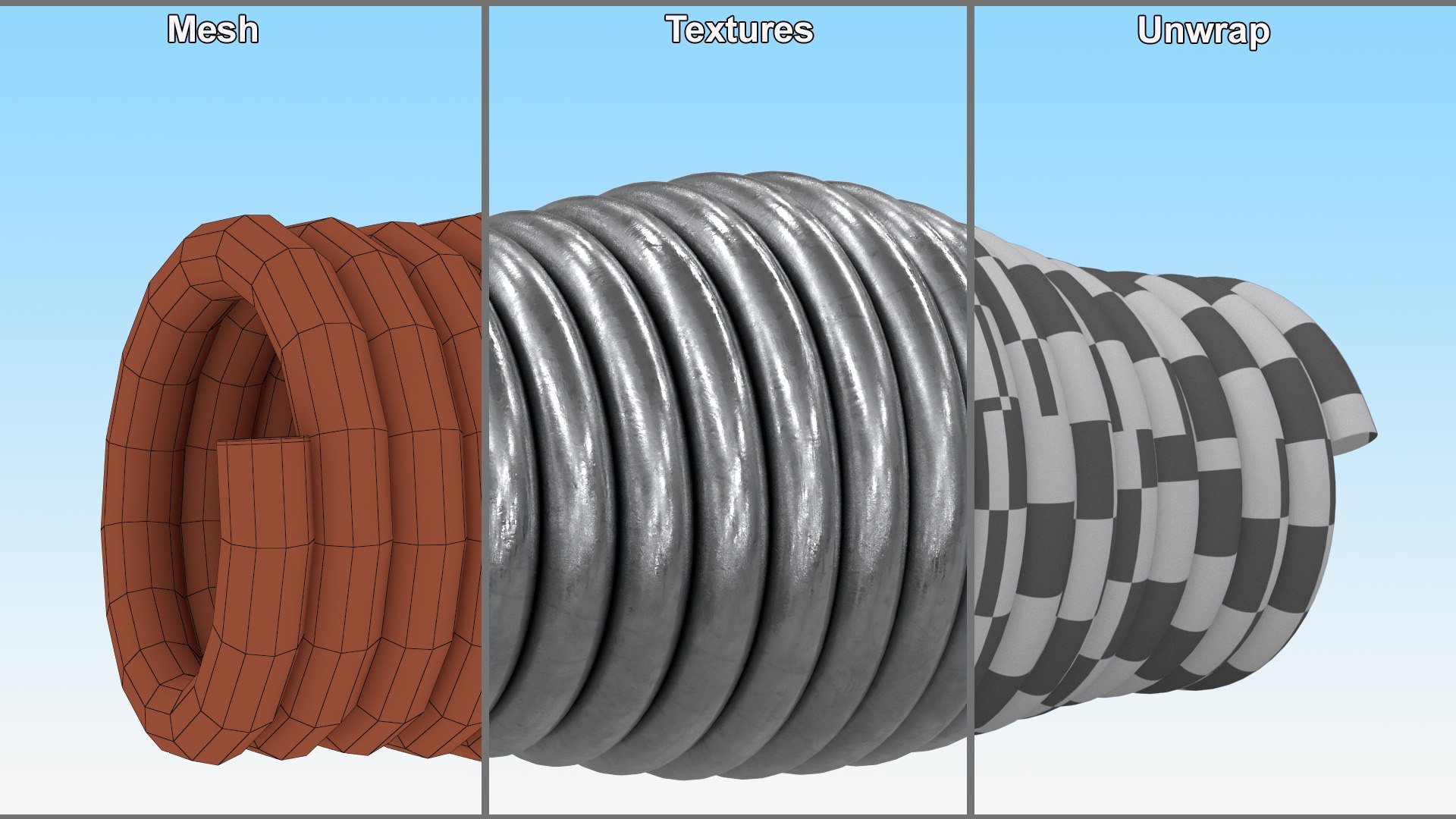 Steel Barrel Coil Spring 3D Model - TurboSquid 2402891