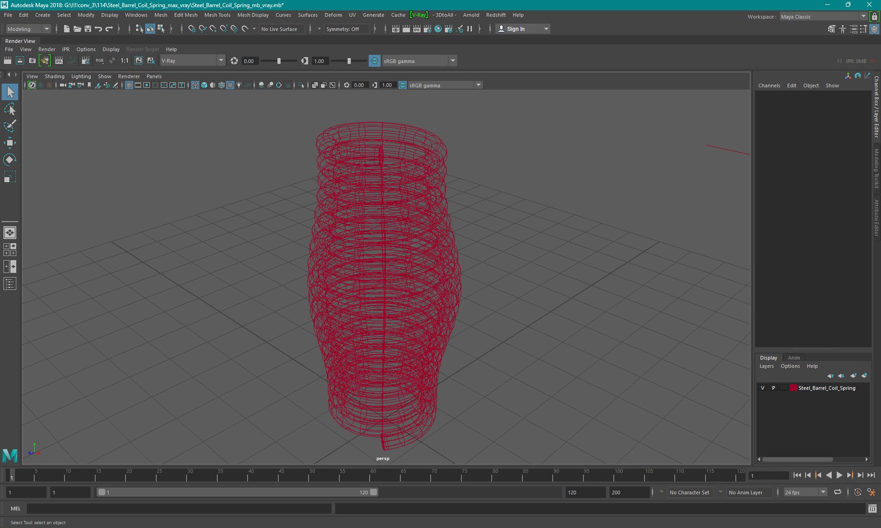 Steel Barrel Coil Spring 3D Model - TurboSquid 2402891