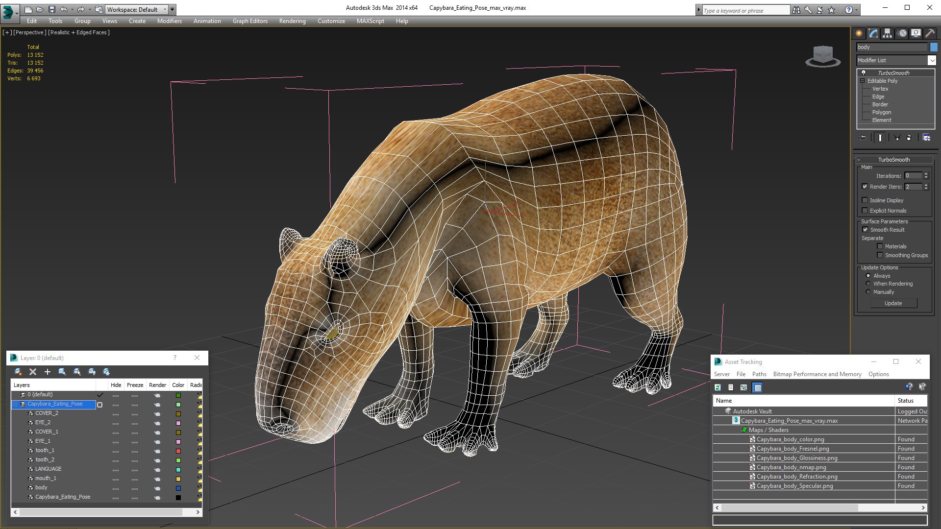 Capybara Eating Pose 3D - TurboSquid 1943511